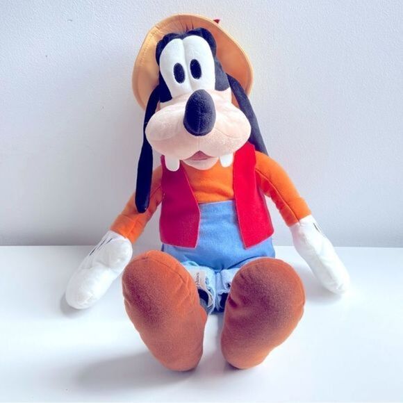 Disney | Toys | Vintage Goofydoll Vtg Disneyparks Plush Farmer Goofy ...
